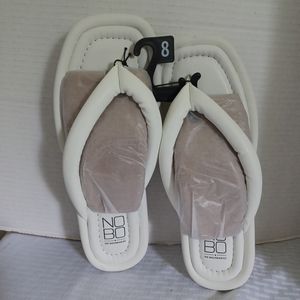 NOBO | Shoes | Thong Flip Flops Sandal White Floatie Chunky Puffy ...
